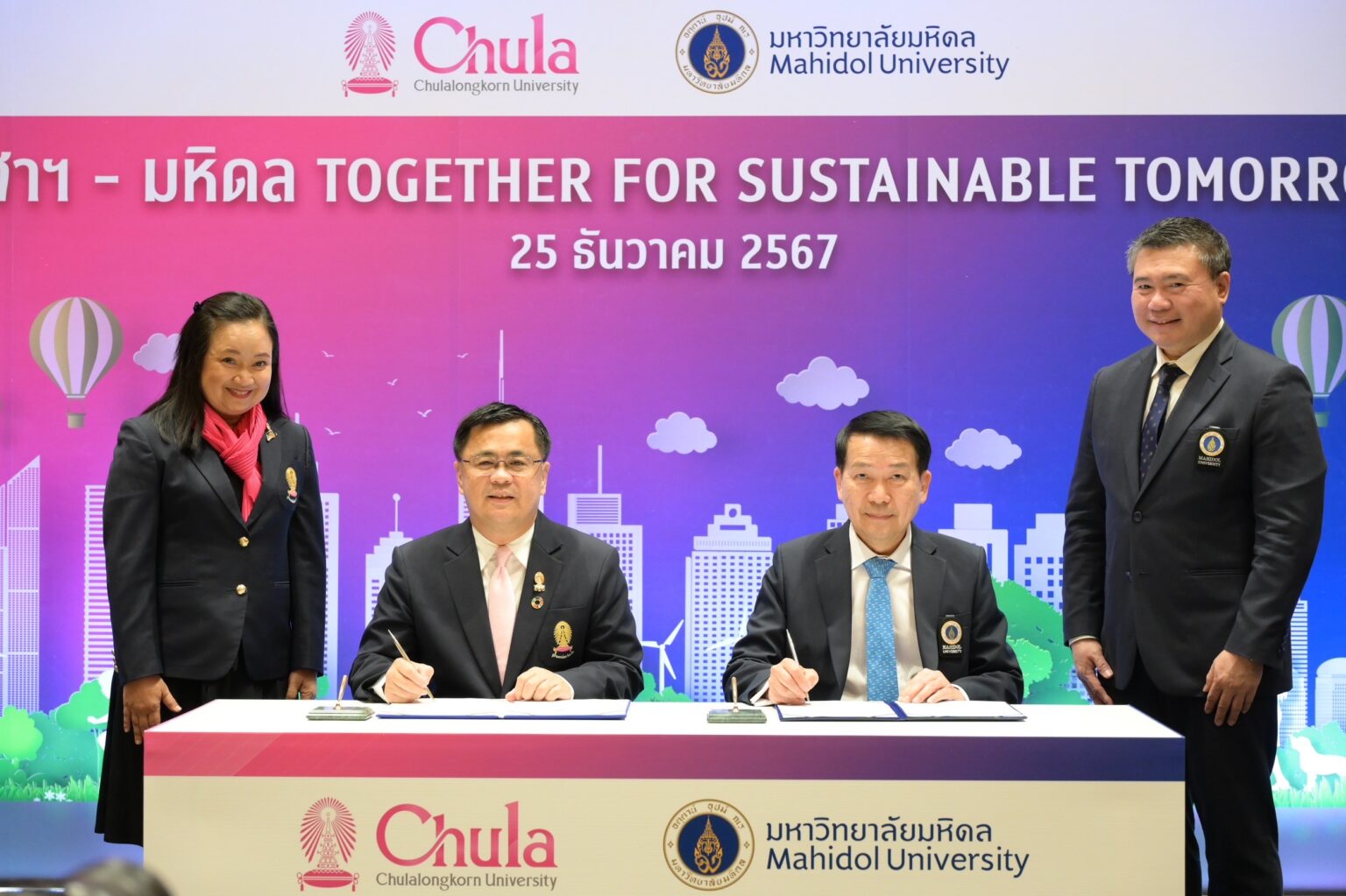 “Together for Sustainable Tomorrow” มหิดล – จุฬาผนึกกำลังสร้างความ ...