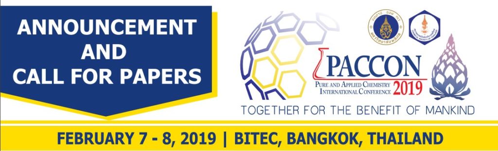 Pure and Applied Chemistry International Conference 2019 (PACCON 2019 ...