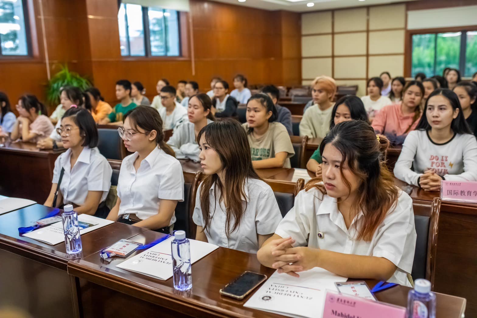 The second-year nursing students participated in the “Learning about ...